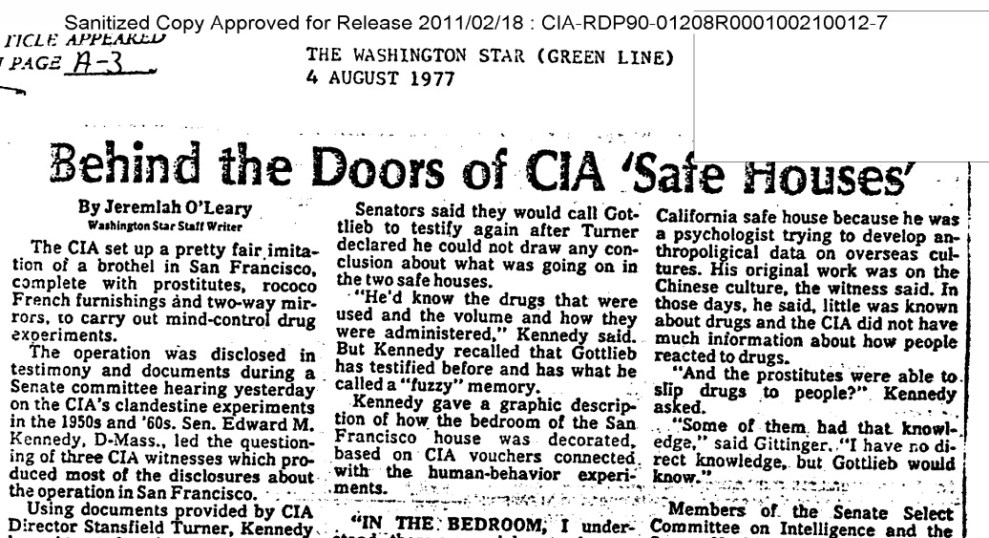 On This Day — CIA Launches Project MK-ULTRA (April 13, 1953) [2020 ...